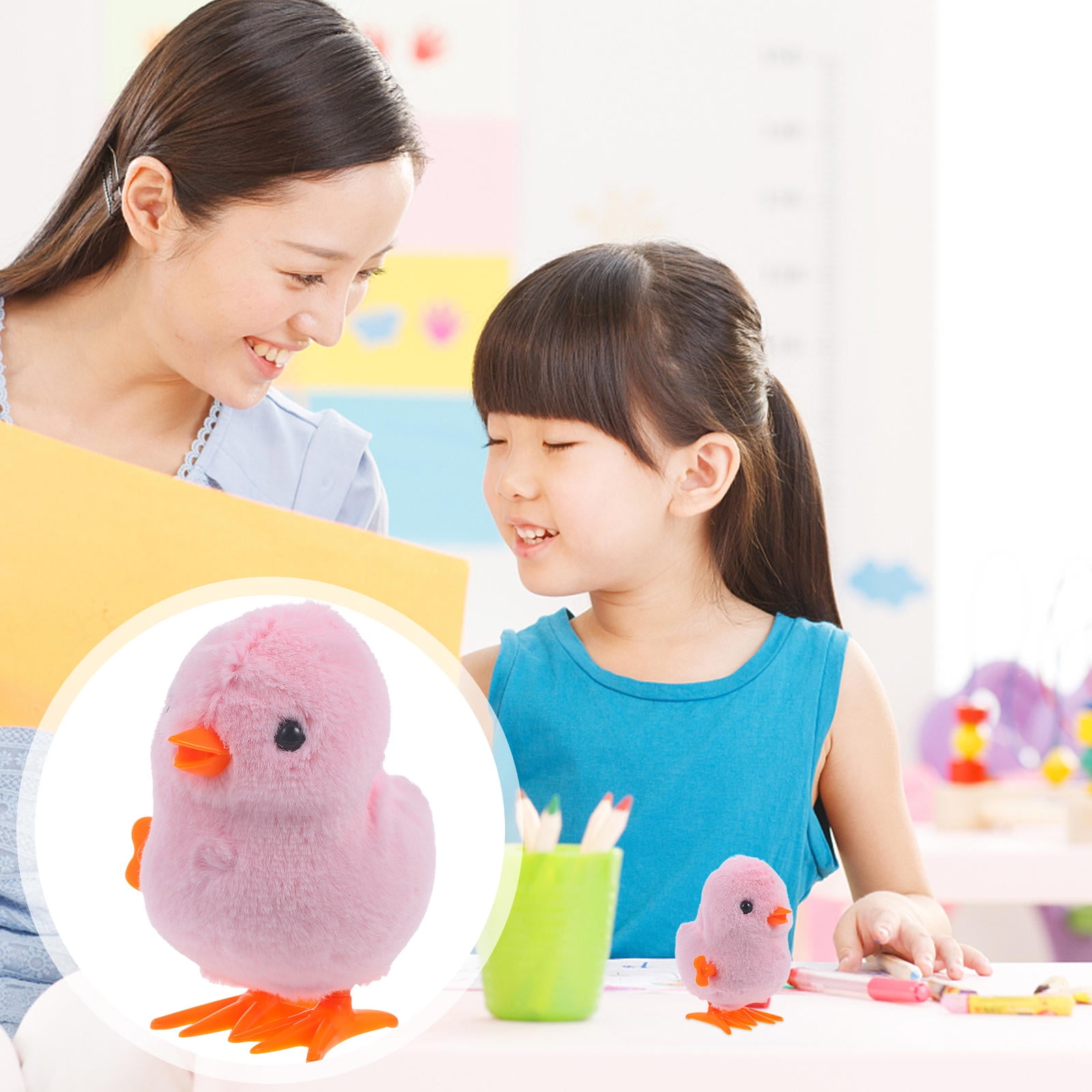 GAXIRE 3Pcs Clockwork Toys For Kids Plush Chicks Toys -Up Mechanism For ...