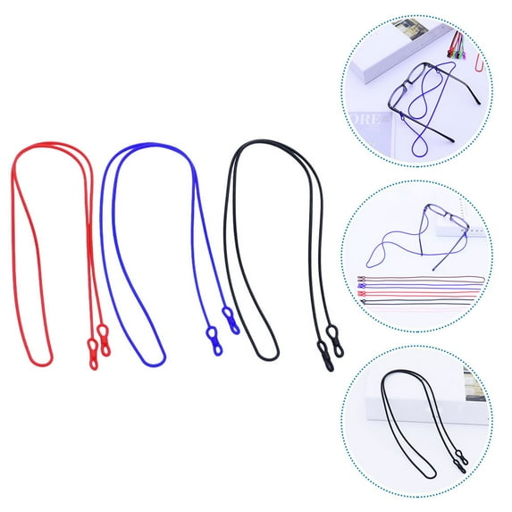 GAXIRE 3Pcs Glasses Strings for Eyeglasses Silicone Material Neck ...