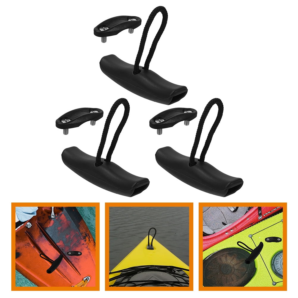 GAXIRE 3Pcs Nylon Handle Black Plastic for Kayak Canoes with T-shaped ...