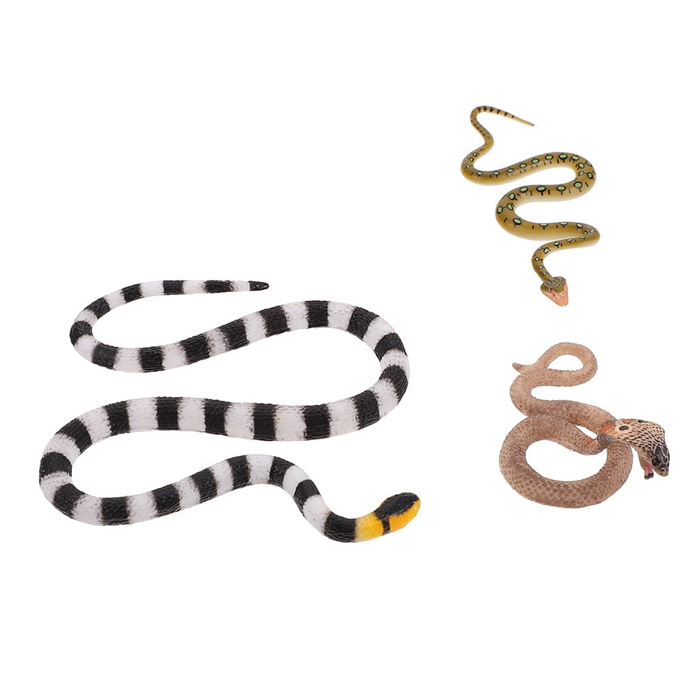 GAXIRE 3Pcs Simulation Snake Desktop Decors Realistic Design Animal ...
