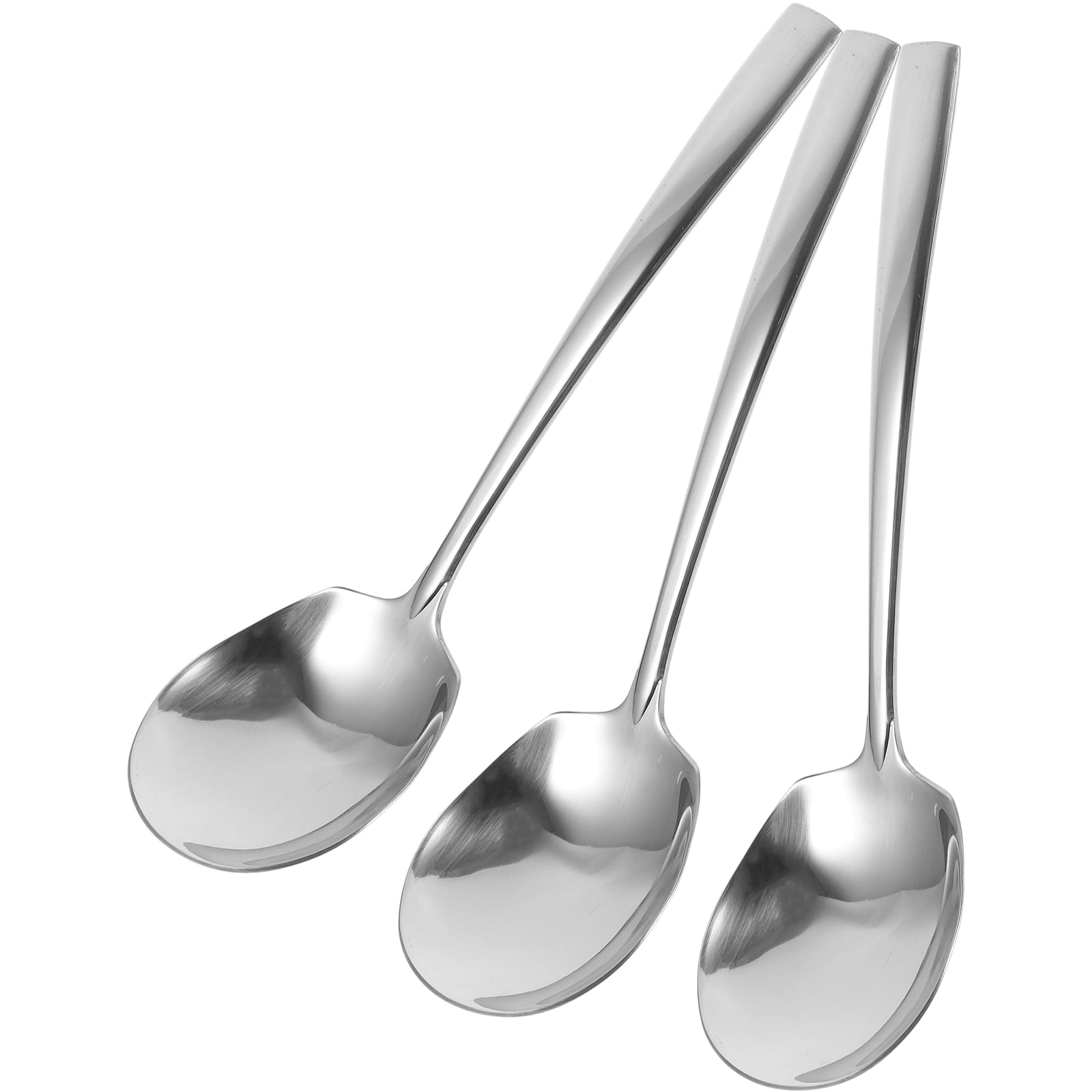 GAXIRE 3-Piece Stainless Steel Serving Spoons Set Large Buffet Kitchen ...