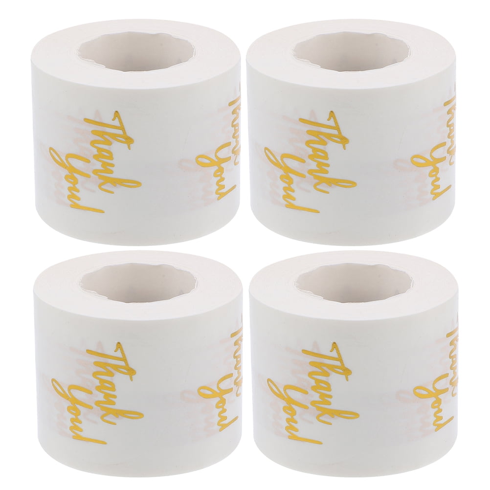 GAXIRE 4 Rolls Thank You Stickers Self Adhesive Sealing Labels for ...