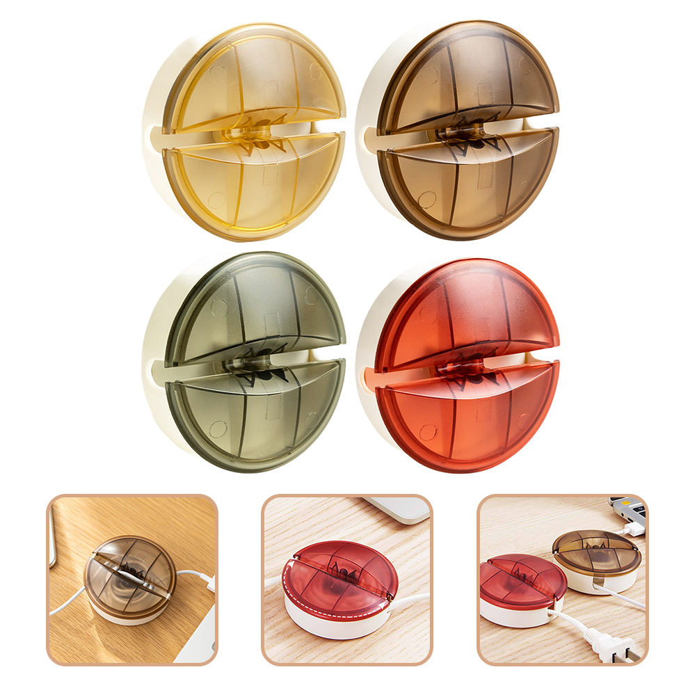 GAXIRE 4Pcs Cable Assorted Color Square Data Cable Organizer For Office ...