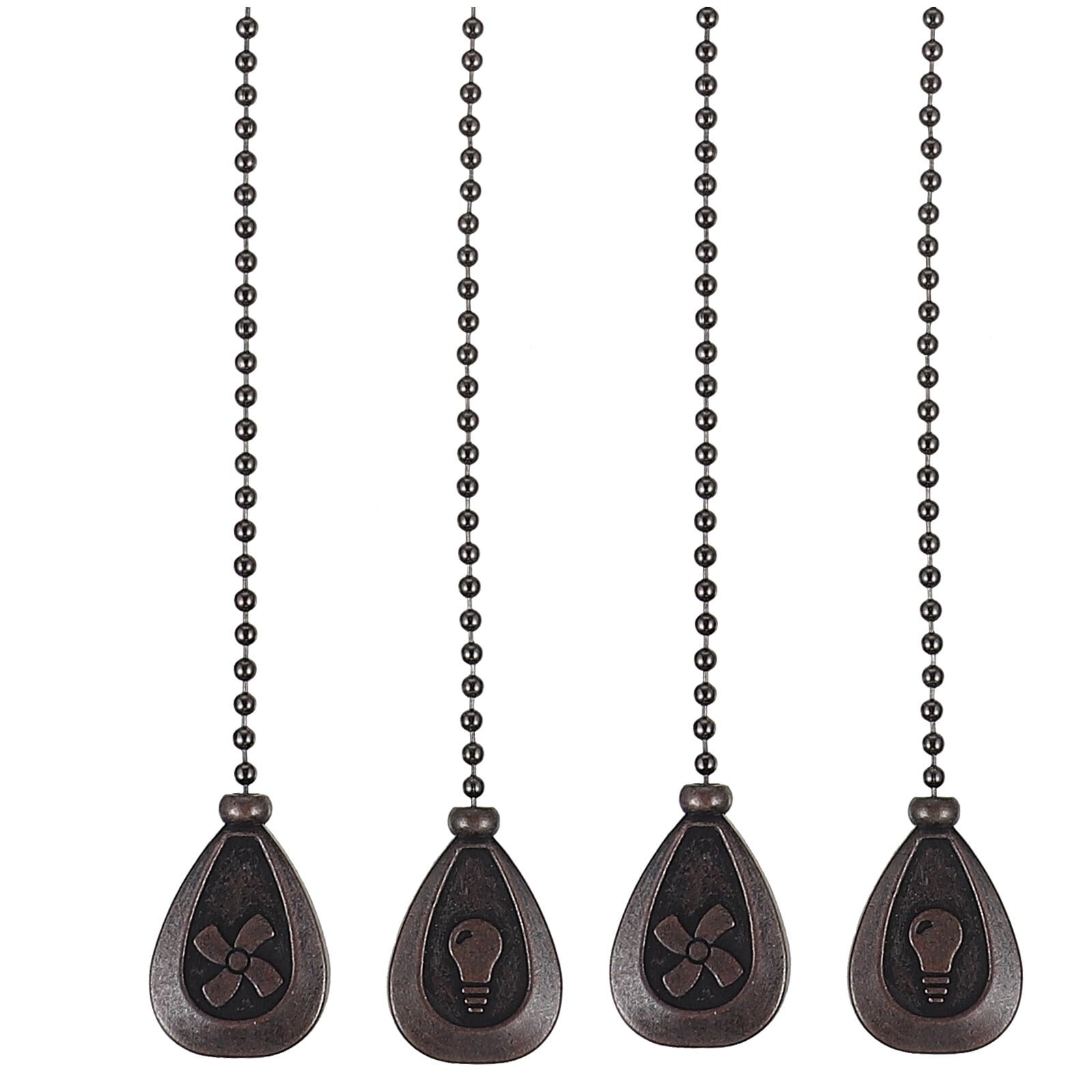 GAXIRE 4Pcs Metal Ceiling Fan Pull Chain Extender for Daily Life and ...