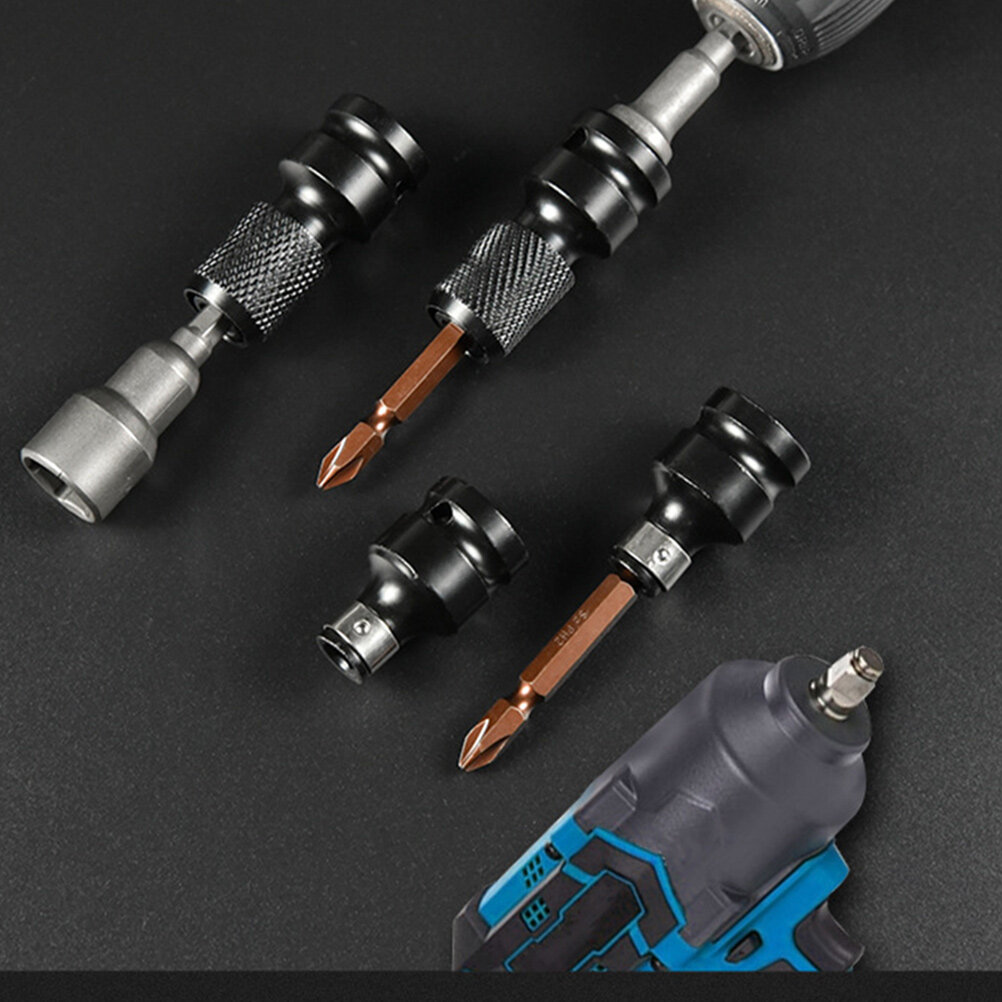 GAXIRE 4Pcs Pneumatic Socket Adapter Black for Mechanical Work and ...