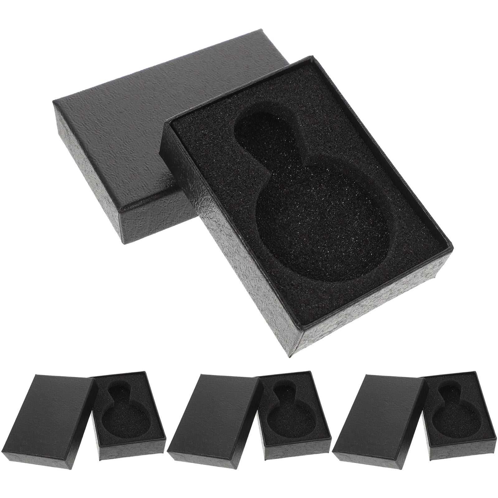 GAXIRE 4Pcs Storage Case Watch Black Rectangular Paperboard For And ...
