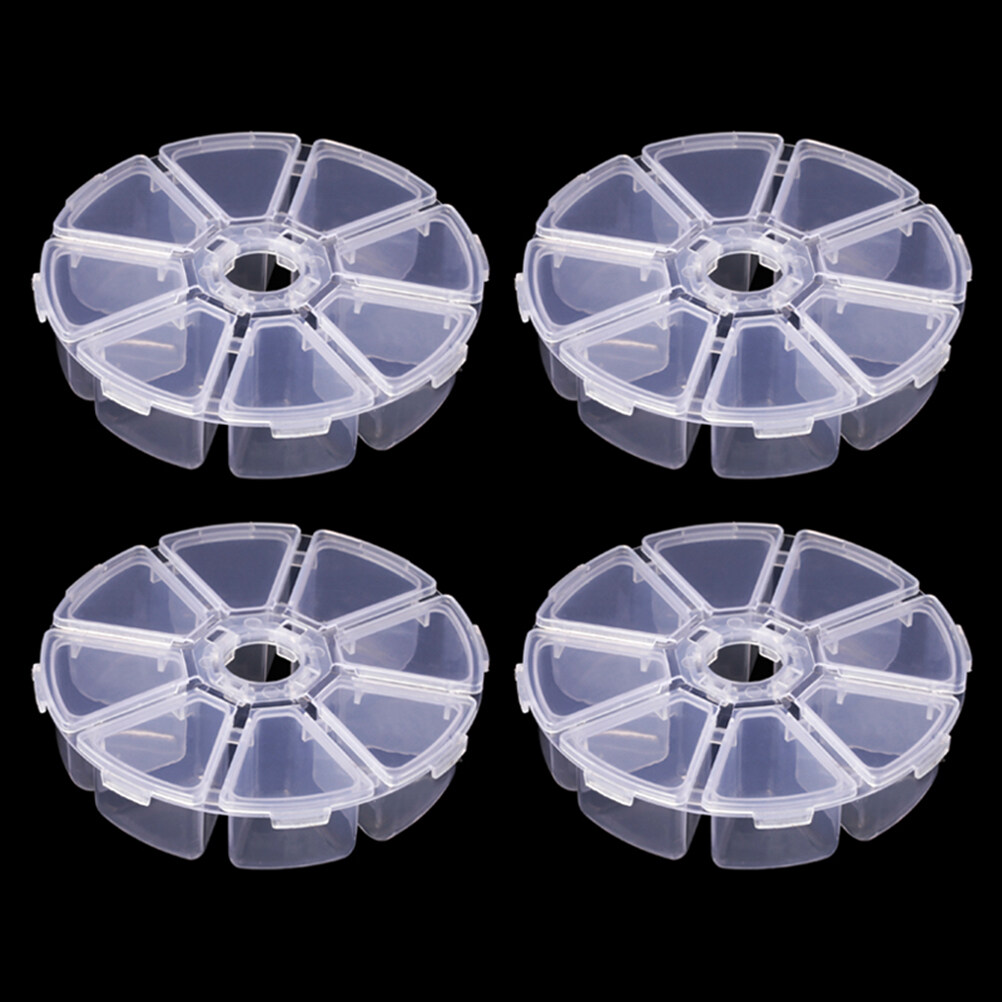 GAXIRE 4Set Clear Craft Container Plastic Jewelry Organizer Box for ...