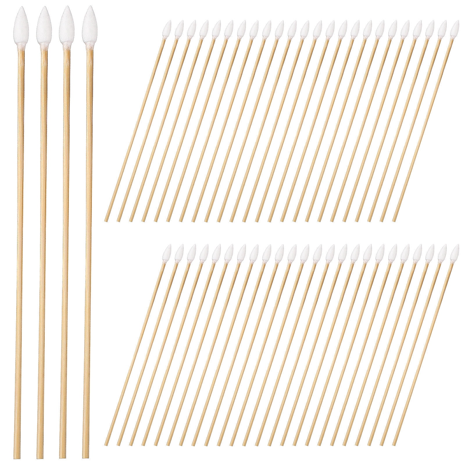 GAXIRE 500Pcs Cotton Swabs Khaki for Ear Cleaning, Nail Care, Makeup ...
