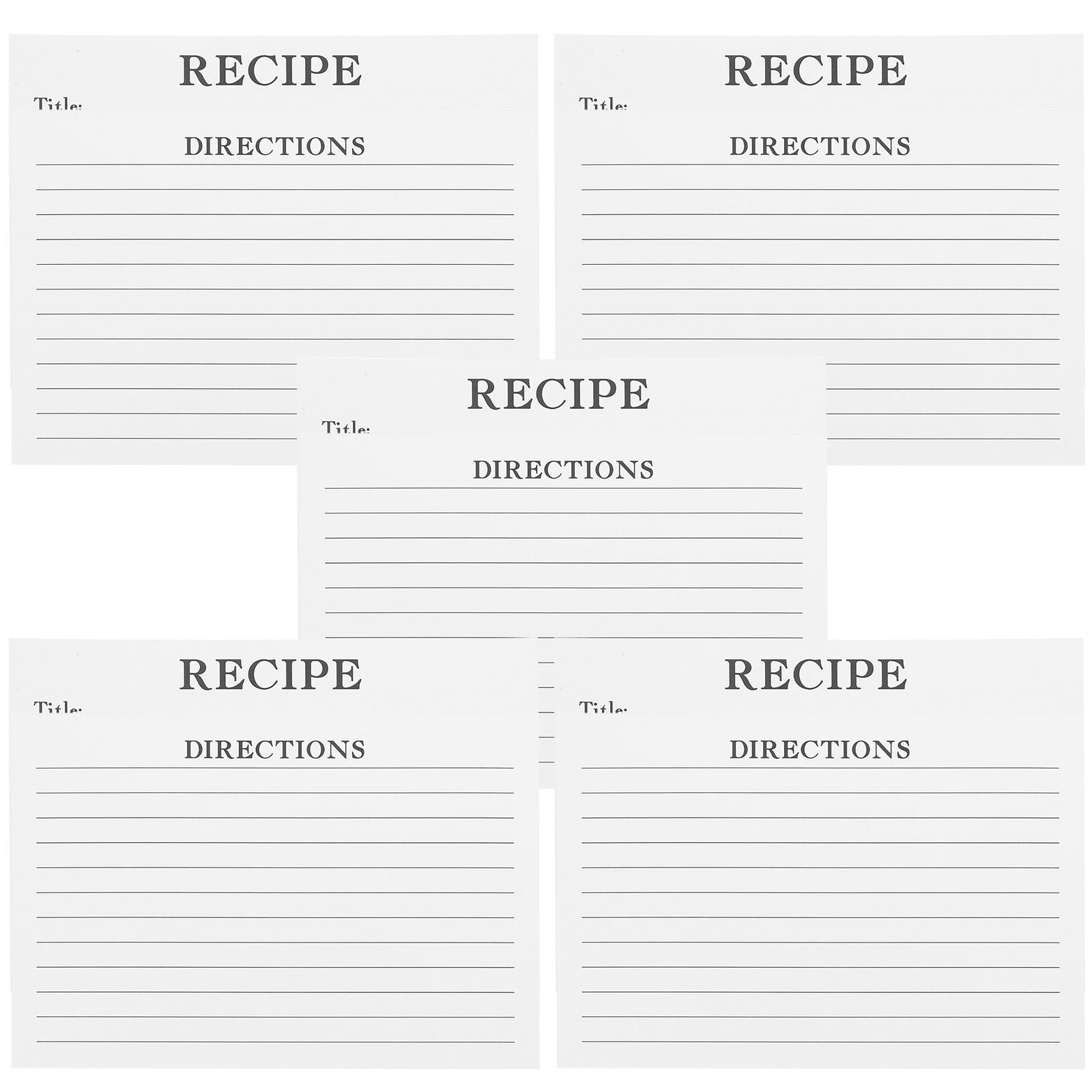 GAXIRE White Paper 50Pcs Recipe Cards For Daily Life And Housewarming ...