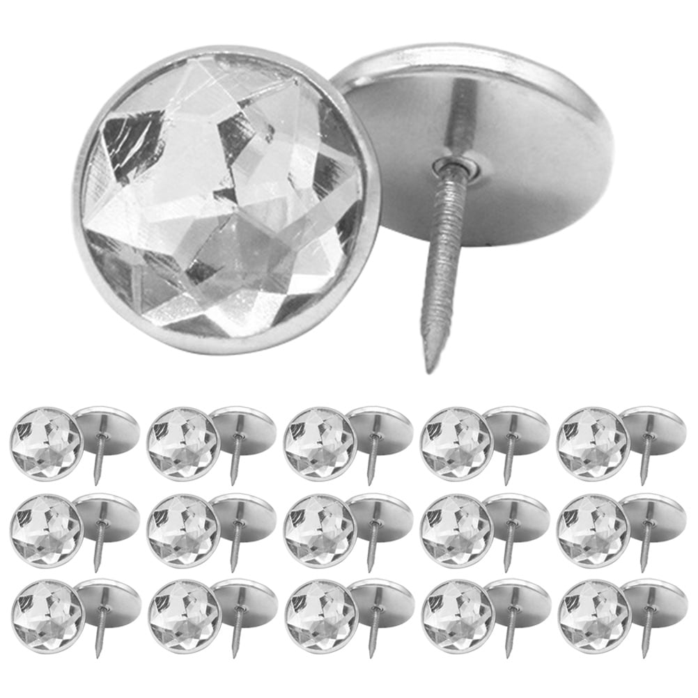 GAXIRE Flat Style Upholstery Tacks Furniture Buttons White 50pcs ...
