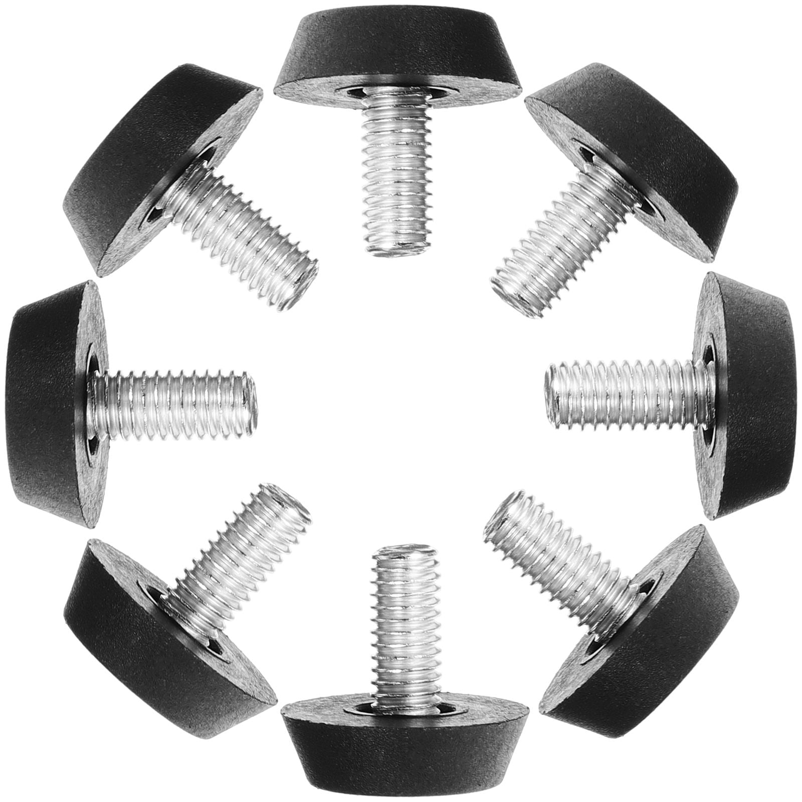 GAXIRE 50Pcs Round Black Plastic and Iron Chair Legs Padding for ...