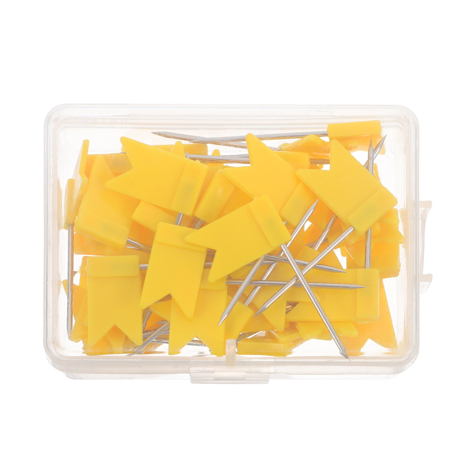 GAXIRE 50Pcs Yellow Map Thumb Tacks for Fixing Posters Maps and ...
