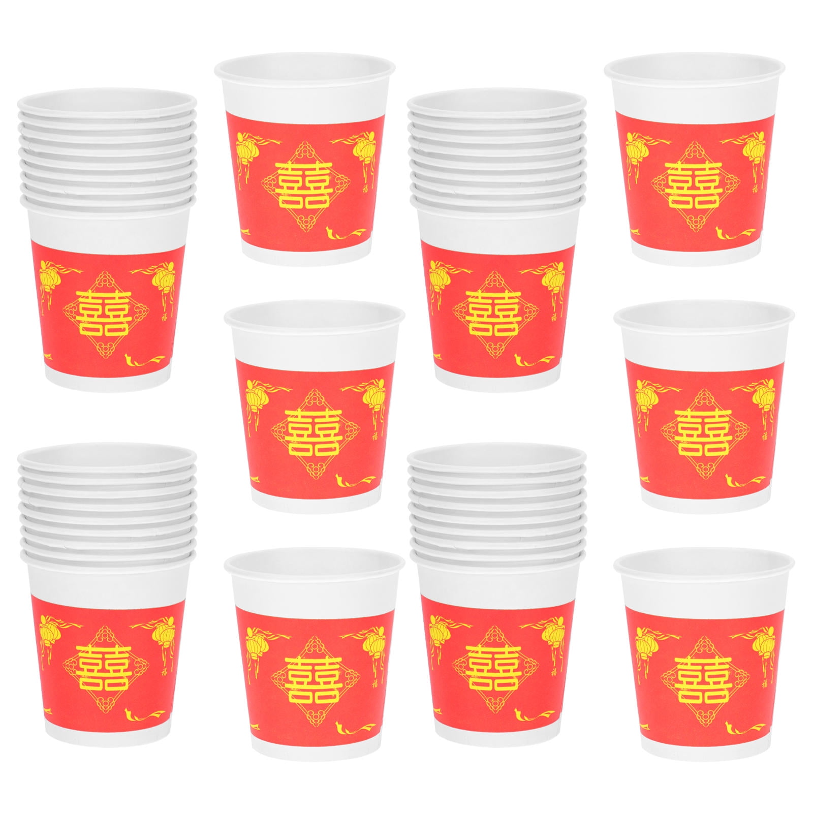 GAXIRE 50Set Party Cups Red Color for General Users at Weddings and ...