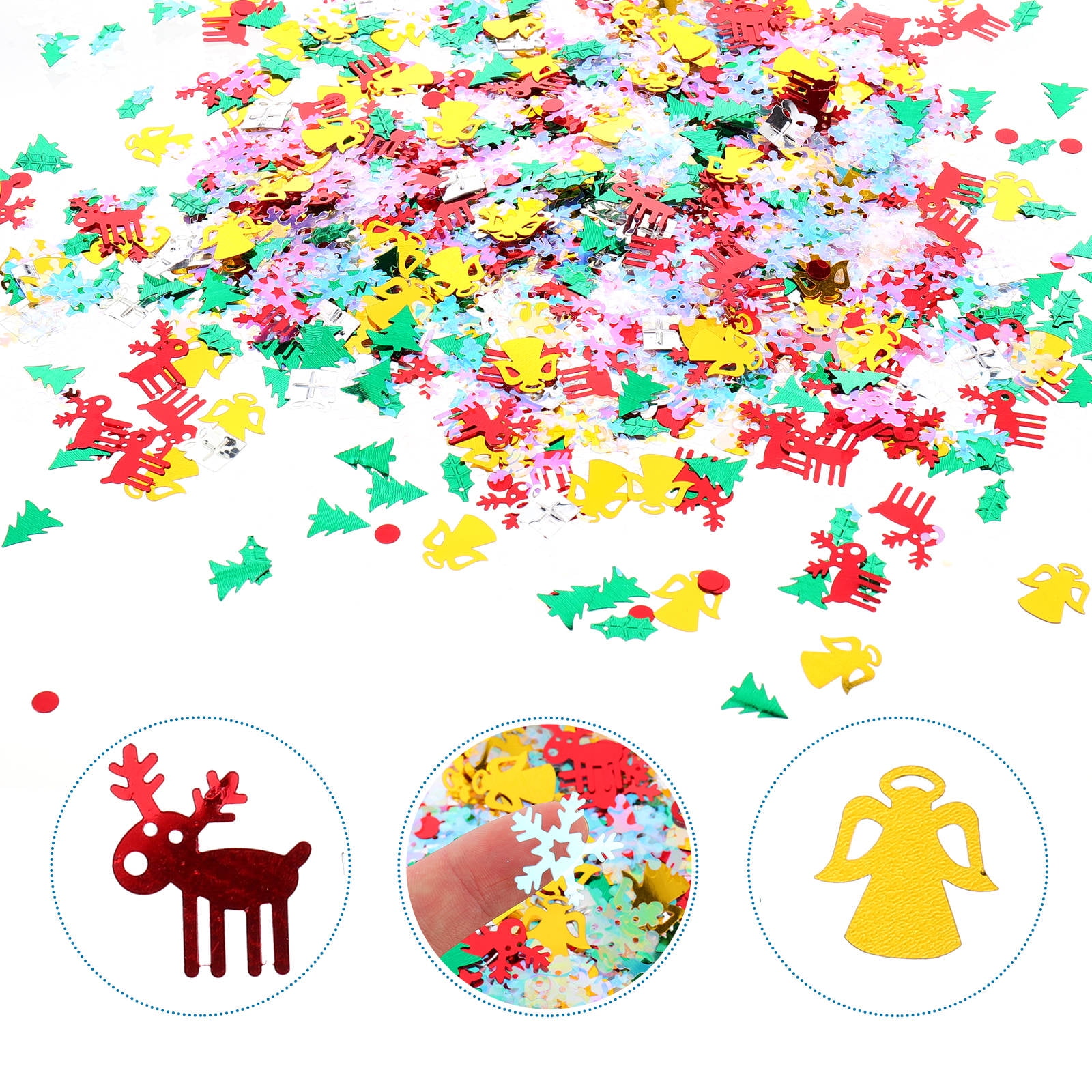 GAXIRE 53Pcs Confetti Craft Sequins Assorted Color Resin Reusable Angel ...
