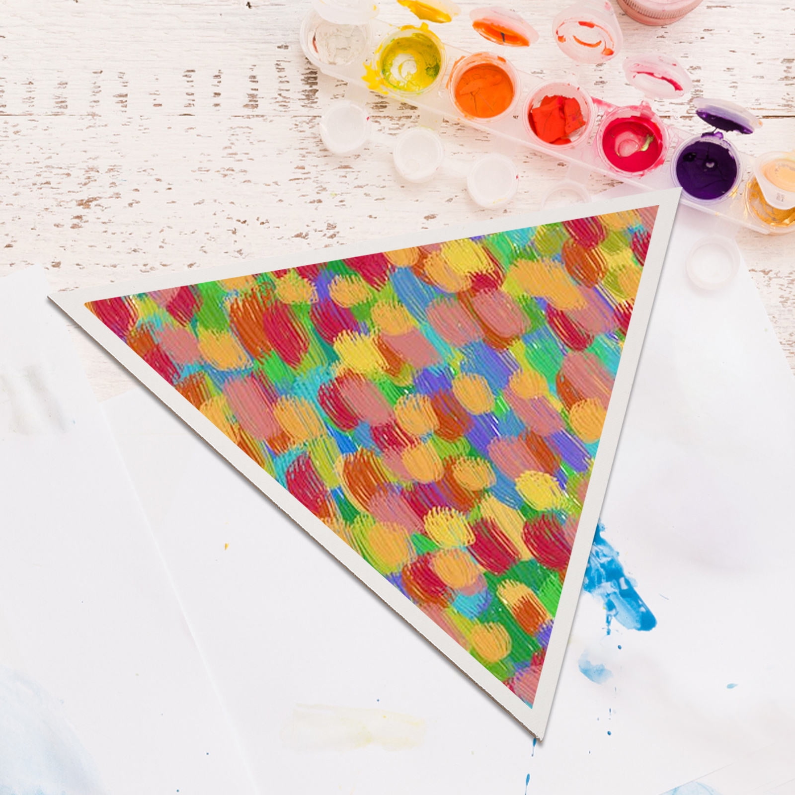 GAXIRE 5Pack Blank Painting Board White Equilateral Triangle for ...
