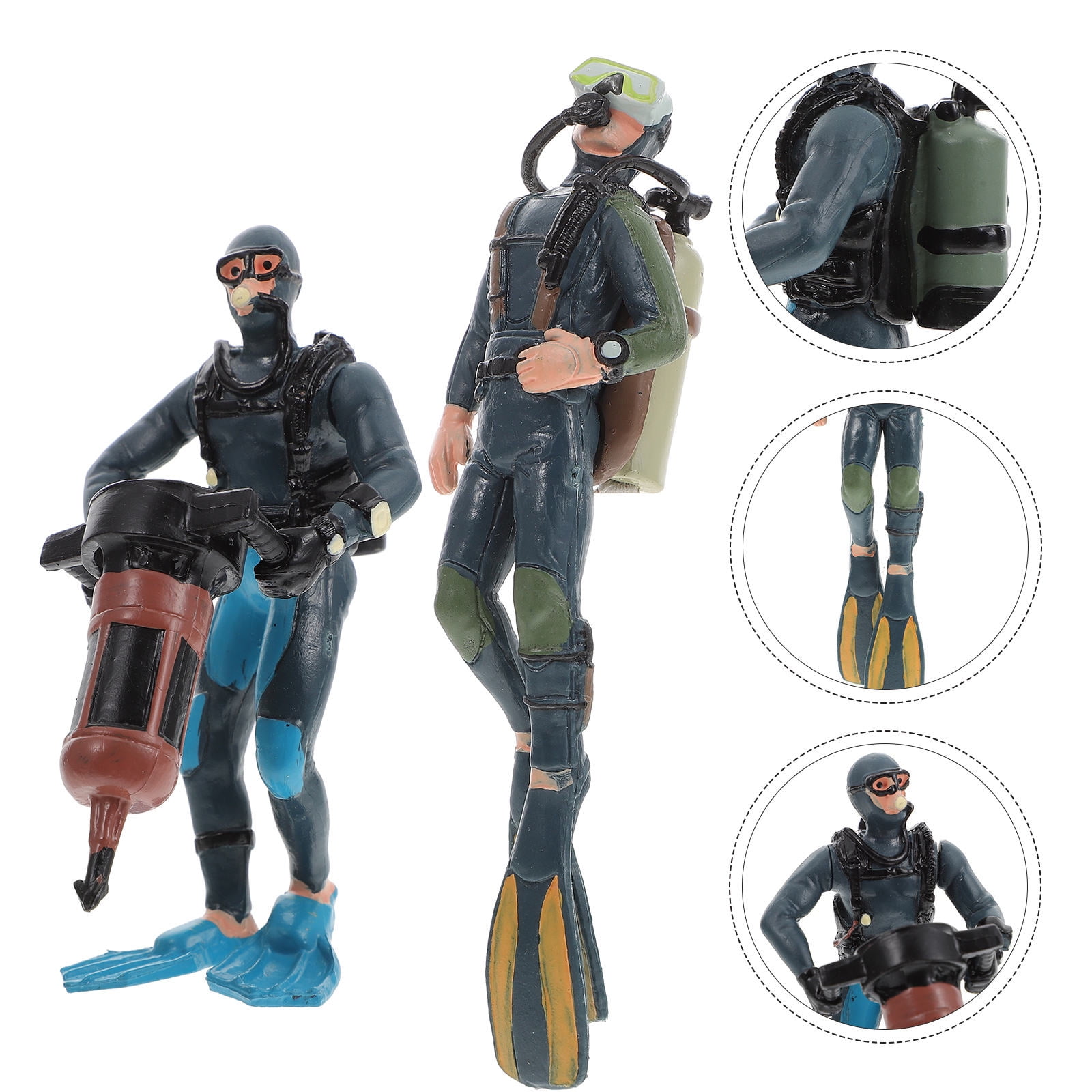 GAXIRE 5Pack Simulated Diver Figurines Educational Teaching Tool Hand-eye Coordination ...