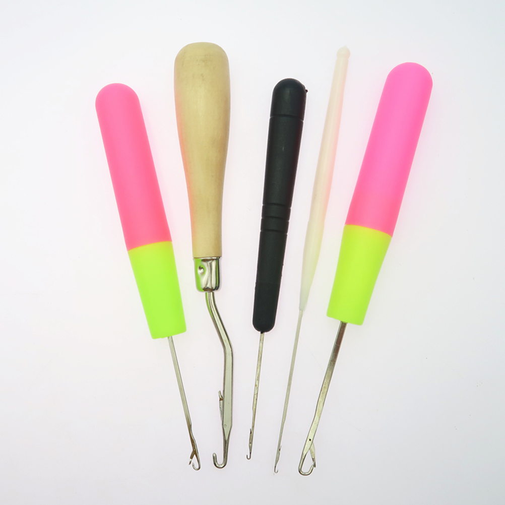 GAXIRE Locks Crochet Needles Crochet Needle Assorted Color Wood 5pcs ...