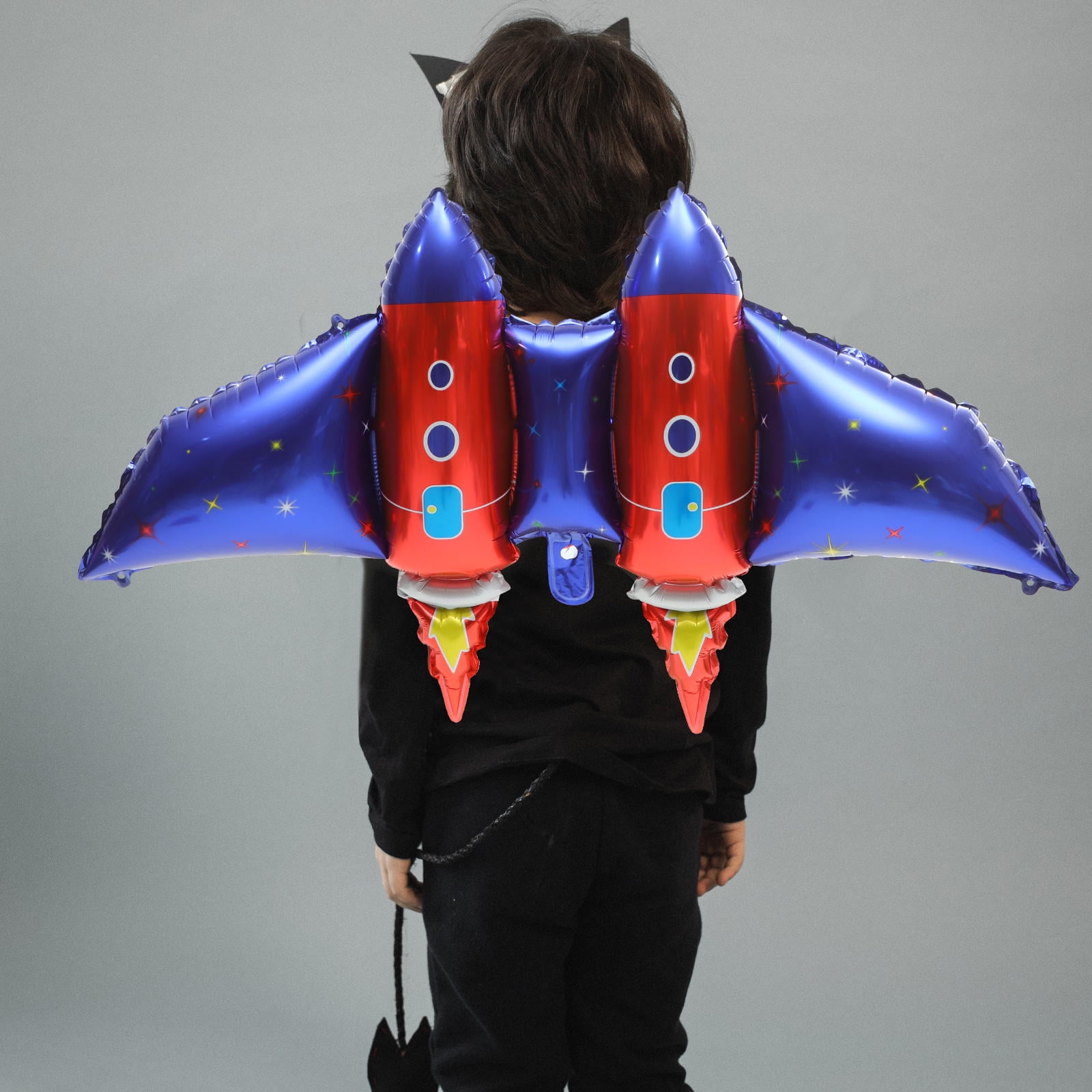 GAXIRE Space Party Supplies Rocket Wing Balloons Multi Colored 5Pcs ...