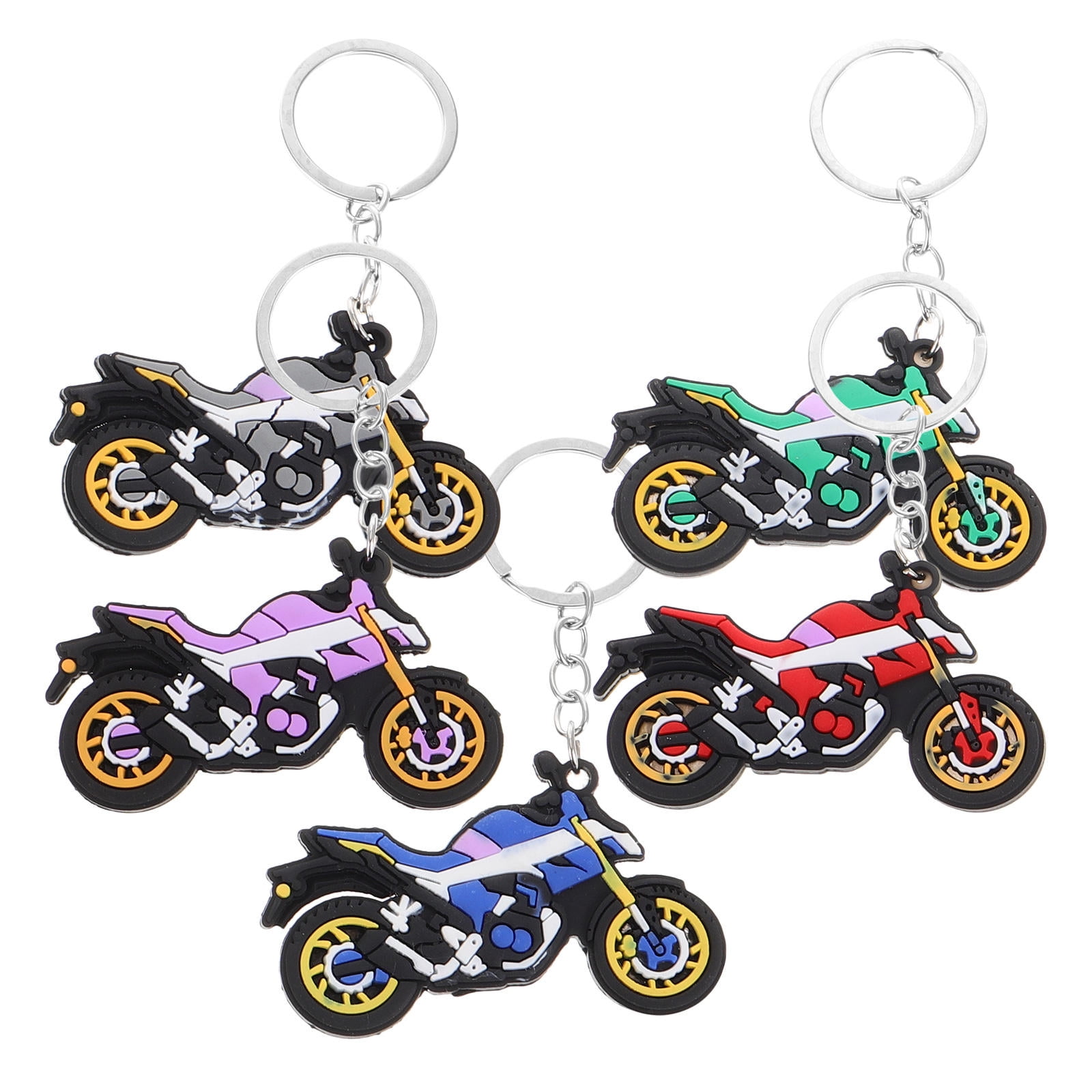 GAXIRE 5Pcs Unique Motorcycle Keychains for Men with Realistic Design ...