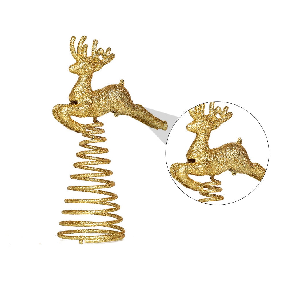 GAXIRE 5Pcs Unique Star Tree Toppers Golden and Assorted Color Iron ...