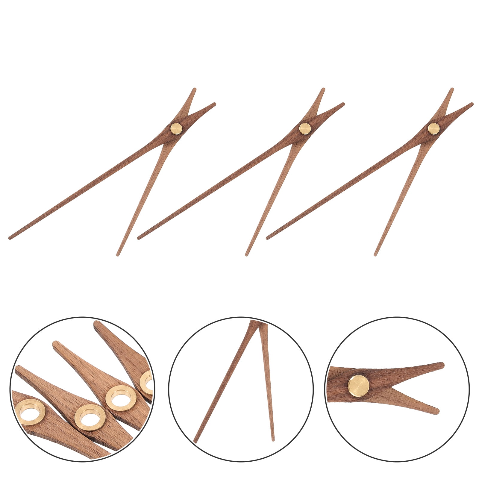 GAXIRE Clock Making Kits 5 Sets 11.3x1.0x0.4in Brown Wooden Replacement ...