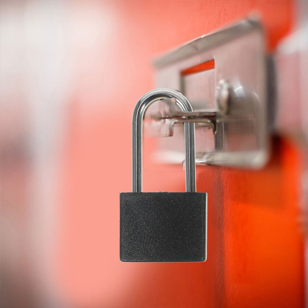 GAXIRE 6 Sets Padlock with Keys for Office Use Black Plastics Copper ...