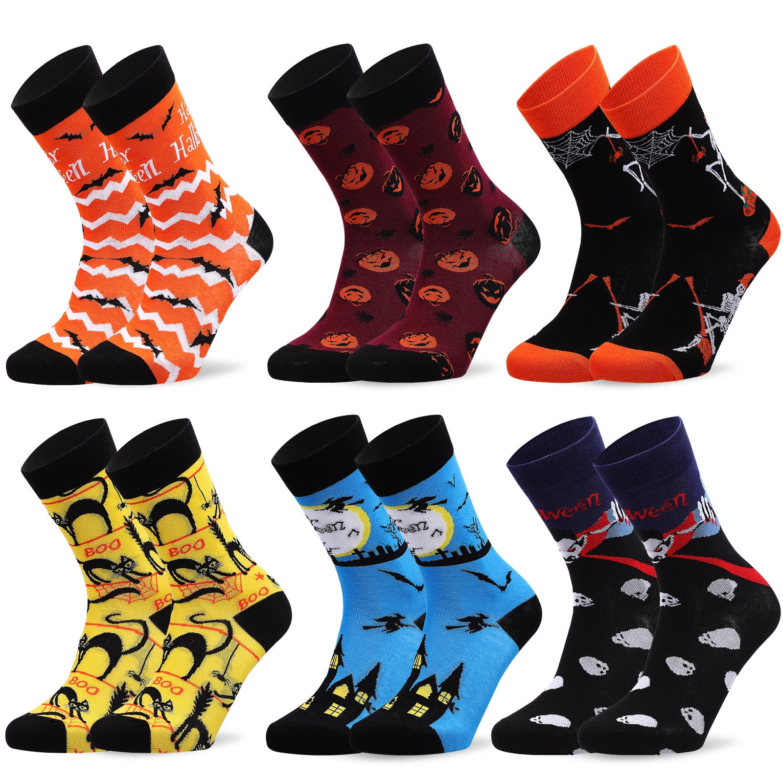 GAXIRE Mens Socks Themed Socks Cotton 6 Pairs for Men - Walmart.com