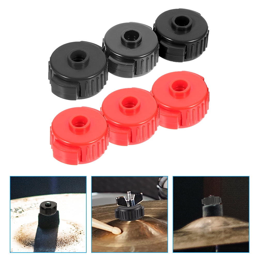GAXIRE 6Pcs Black Plastic Cymbal Quick Release Cap Nut for Drum Kit ...