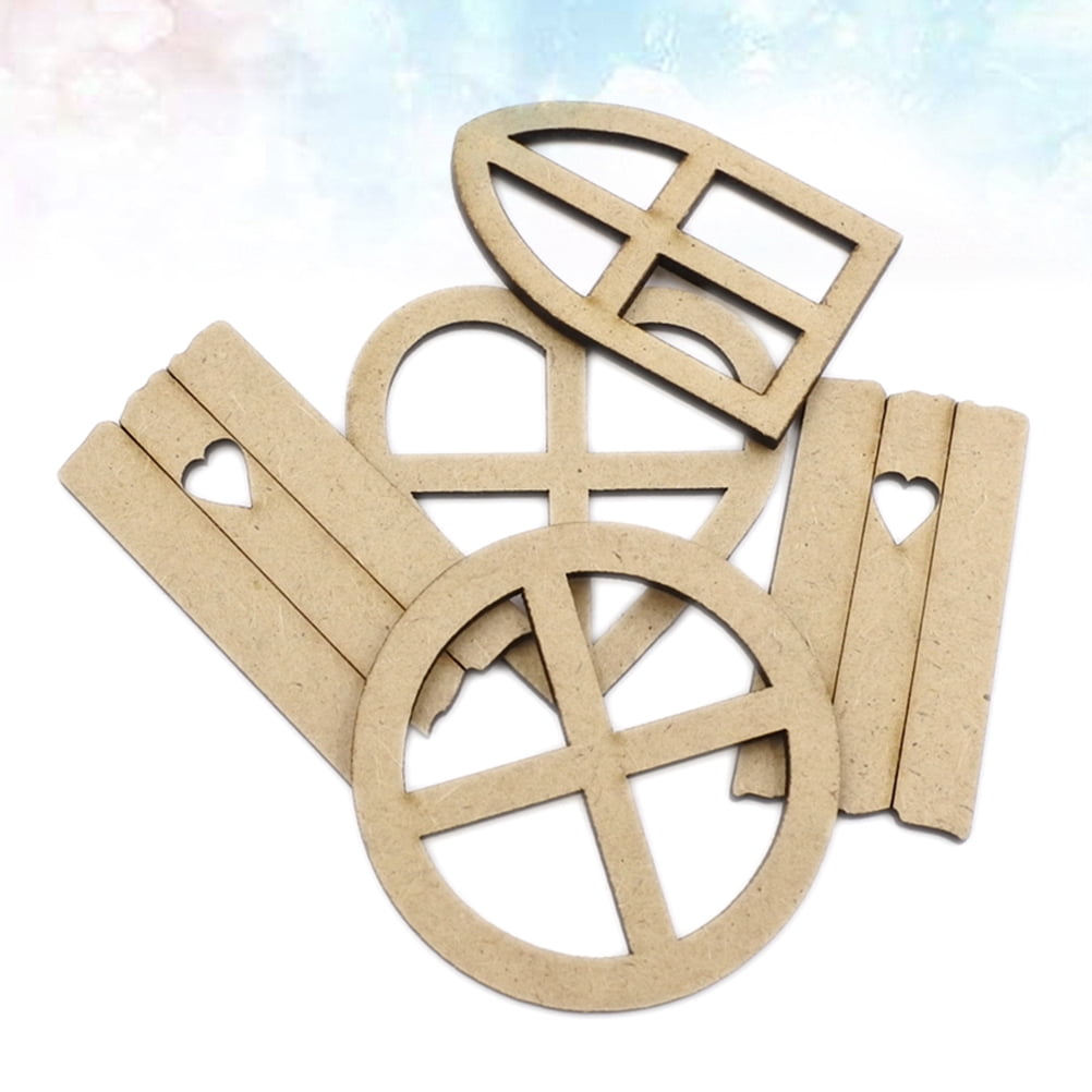 GAXIRE Craft Wood Shapes Diy Wood Decor 30Pcs Total - Walmart.com