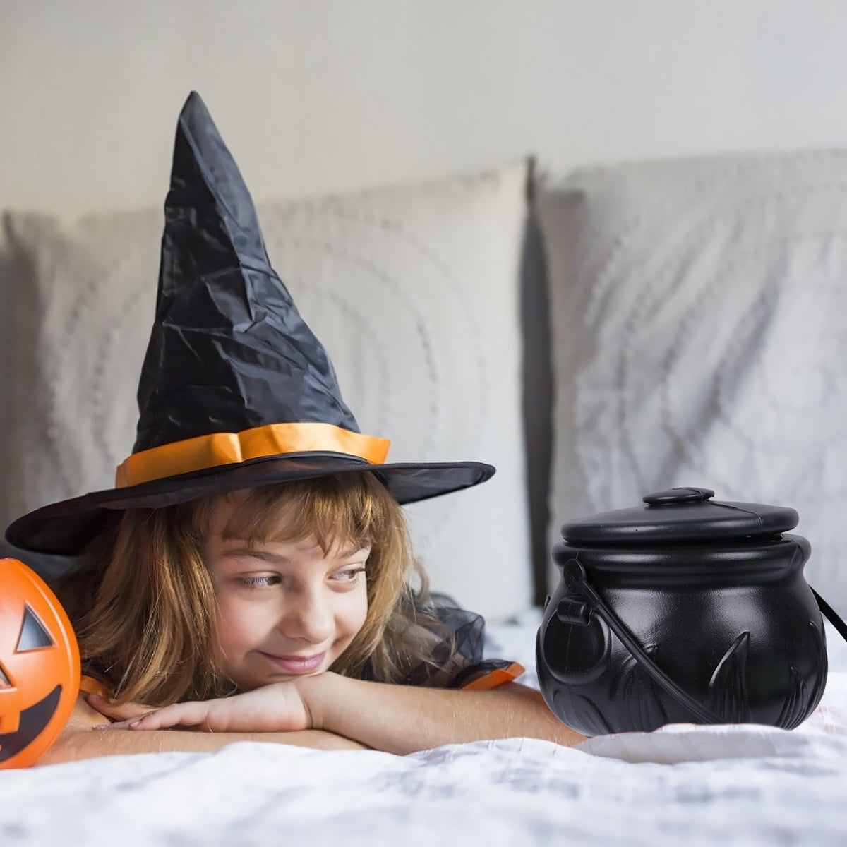 GAXIRE Ghost Candy Bucket Plastic Theme Black 6Pcs - Walmart.com