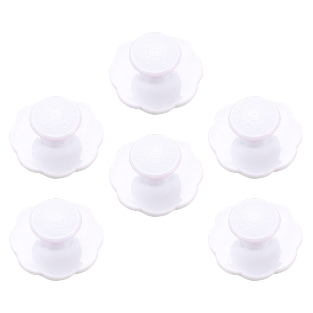 GAXIRE Adhesive Cabinet Handles Pulls ABS White 6Pcs - Walmart.com