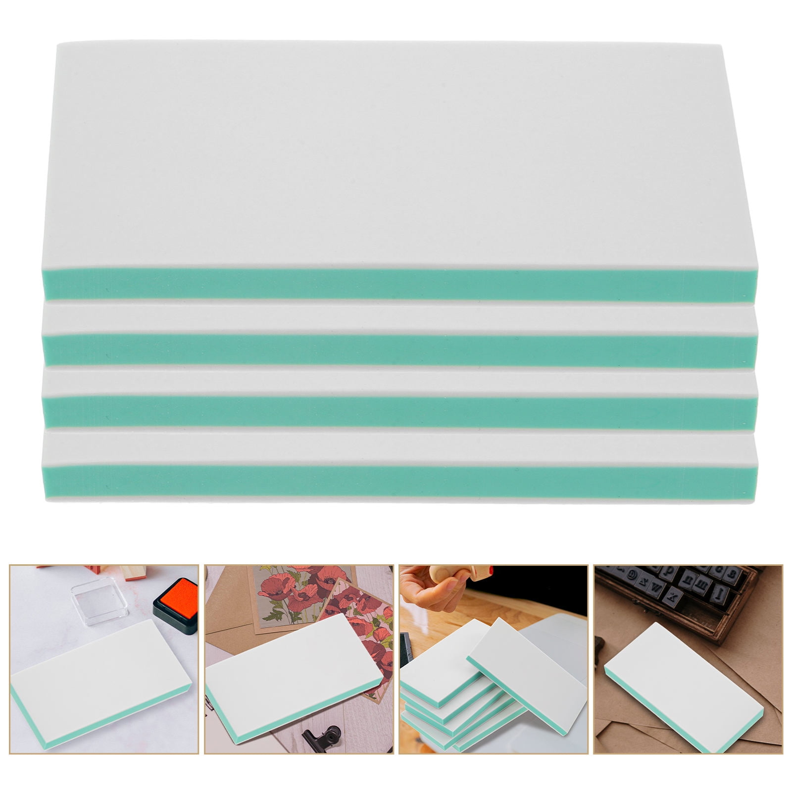 GAXIRE 6Pcs Soft Rubber Block Diy Rubber Stamp Brick For Artists ...