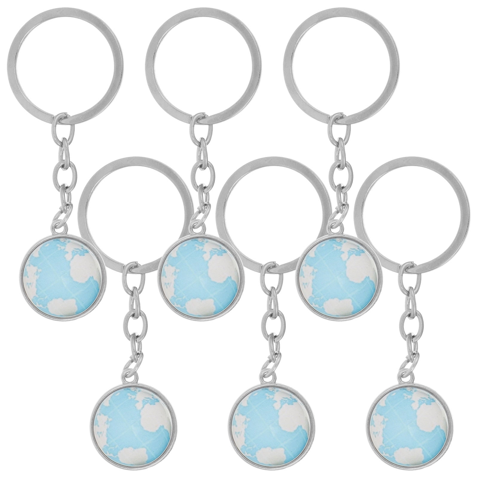 GAXIRE Solar System Party Favors Globe Keyring Creative Design Zinc Alloy 6Pcs 3.1x1.2in ...