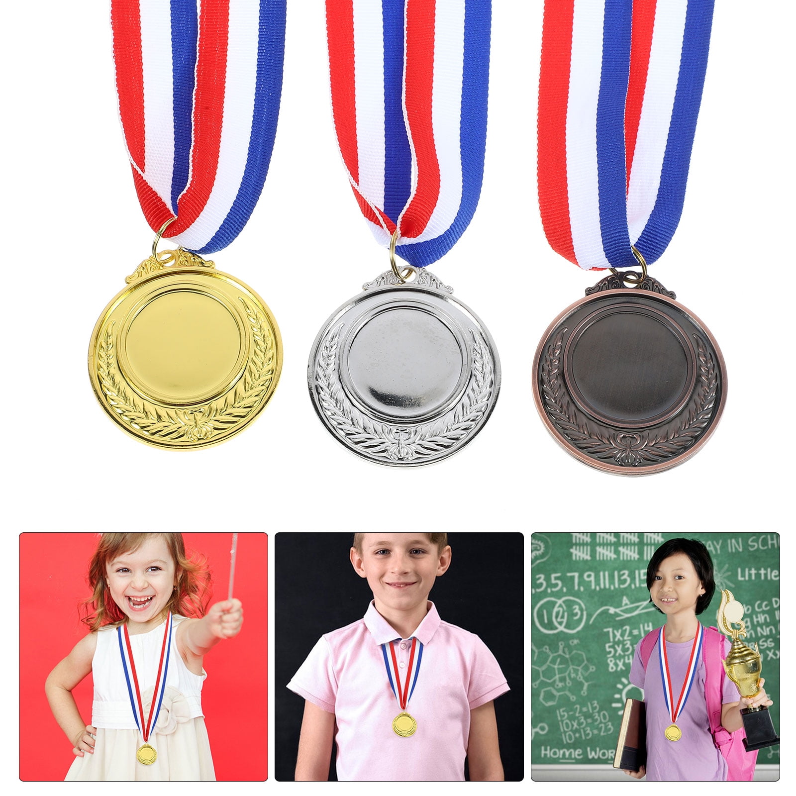 GAXIRE 6Pcs Sports Competition Award Medals in Gold Silver Bronze for ...