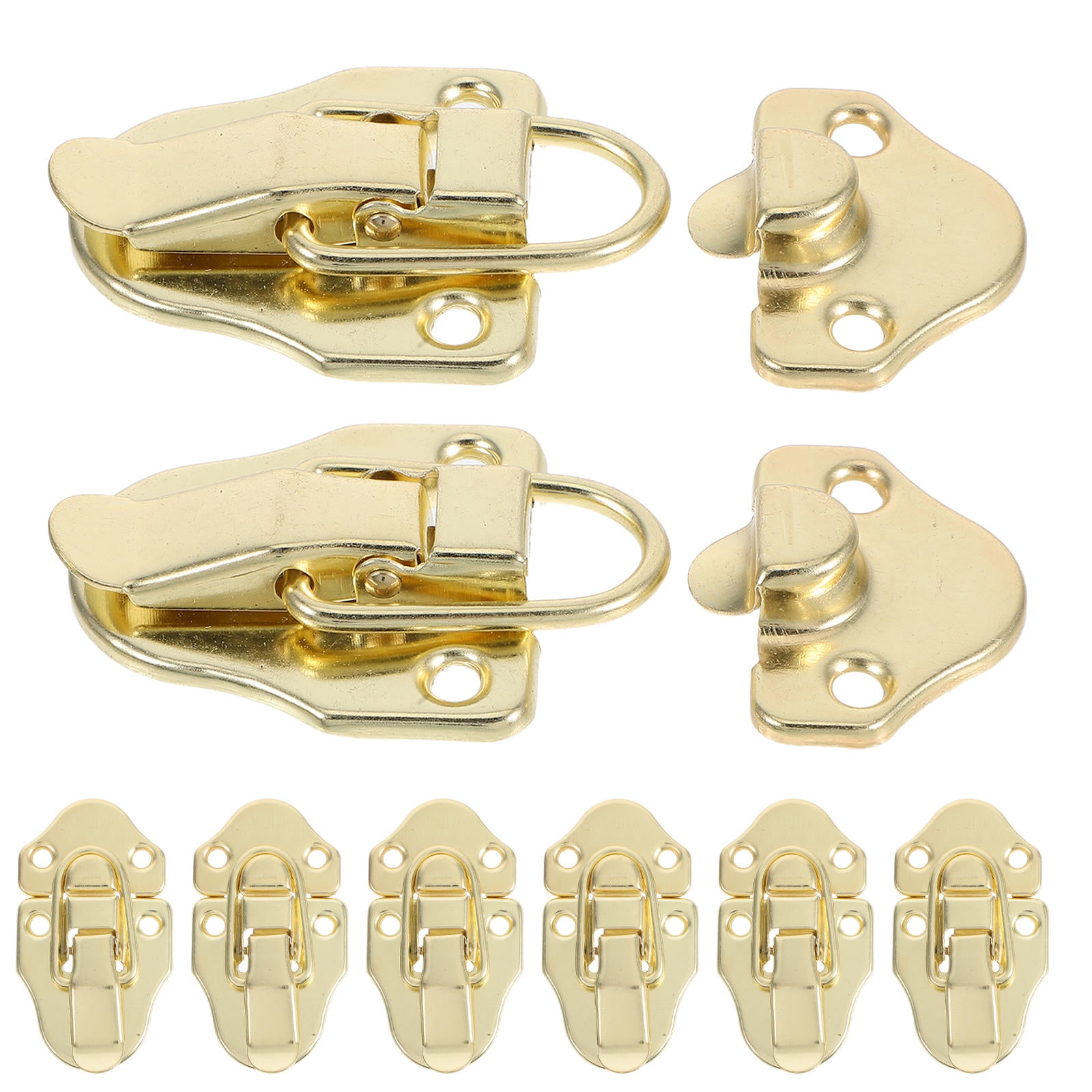 GAXIRE 6-Pack Iron Toolbox Locks Golden Finish Security Locks for ...