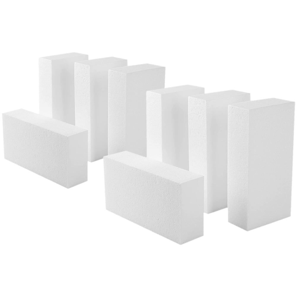 GAXIRE 8Pcs Foam Block for Crafts Diy Foams Models Polystyrene Square ...