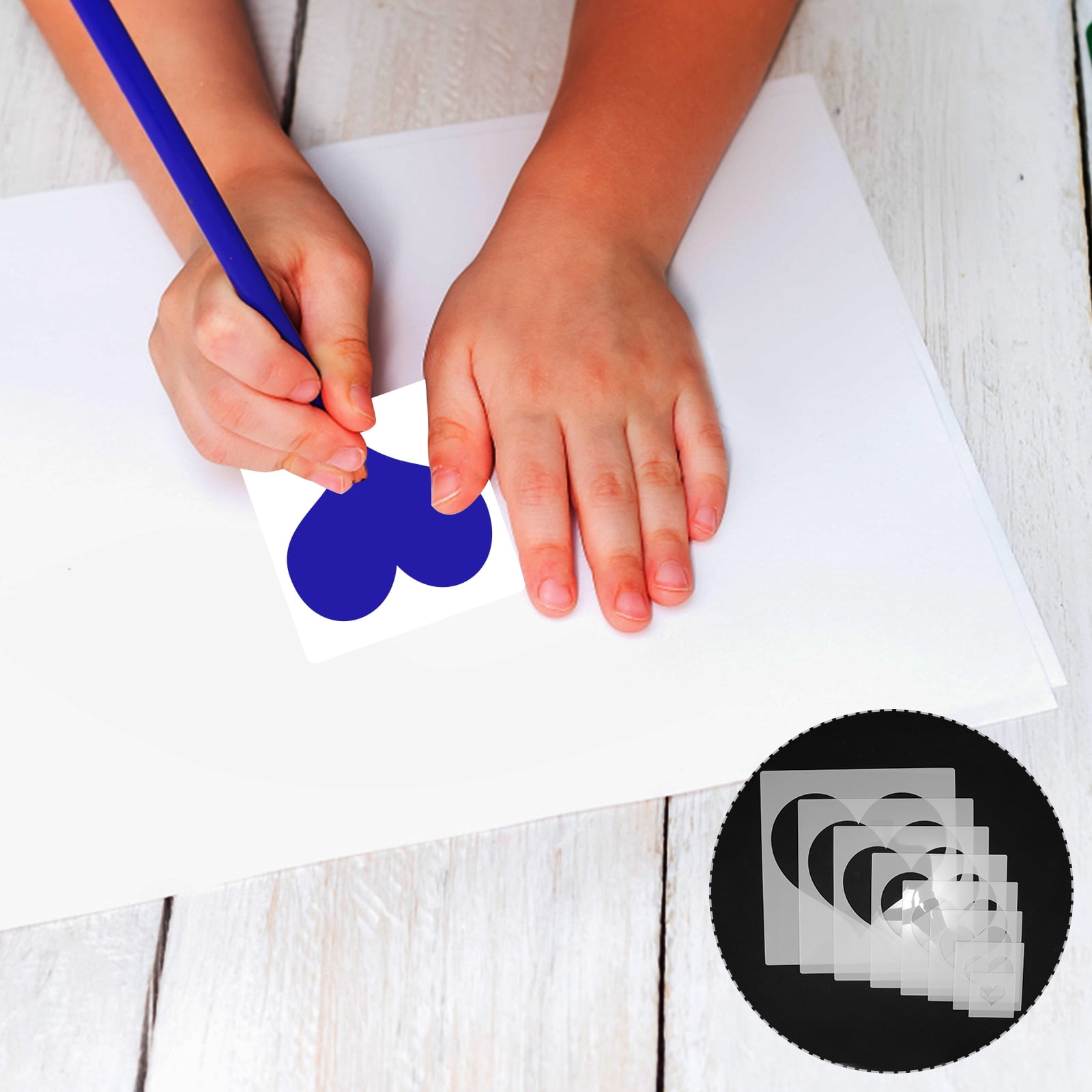 GAXIRE 8Pcs Reusable Drawing Stencils Templates For Home Decoration ...