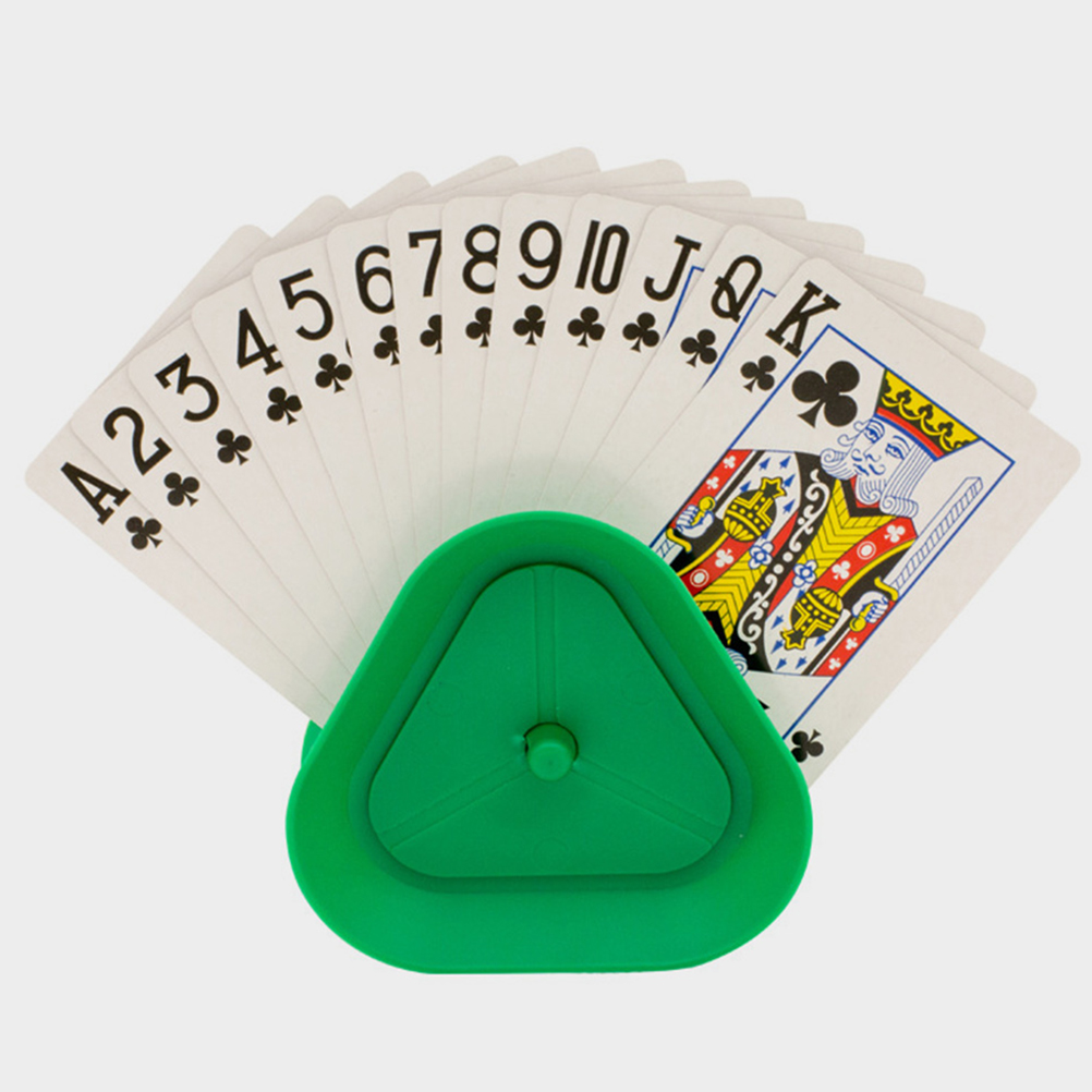 GAXIRE Portable Game Card Holder Poker Holders Green Card Holding 8Pcs ...