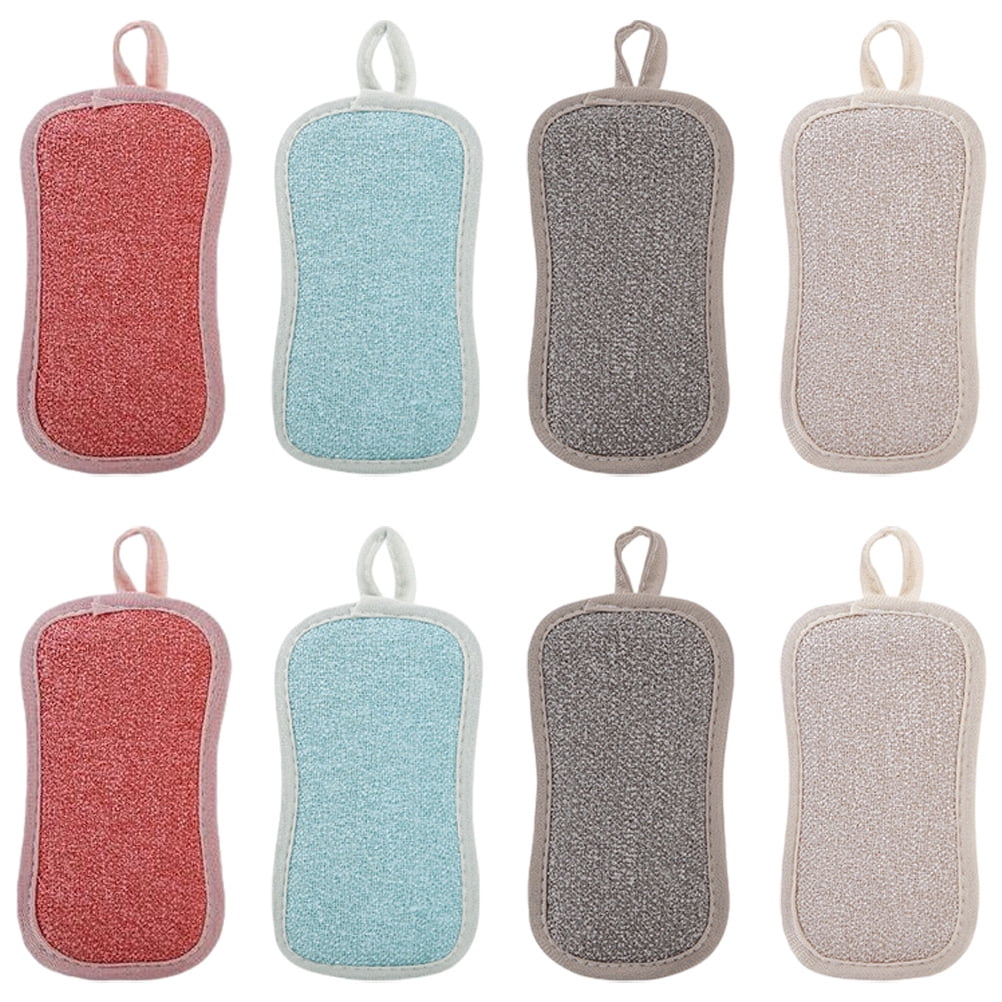GAXIRE 8pcs Reusable Gray Dishwashing Sponges for Household Cleaning ...