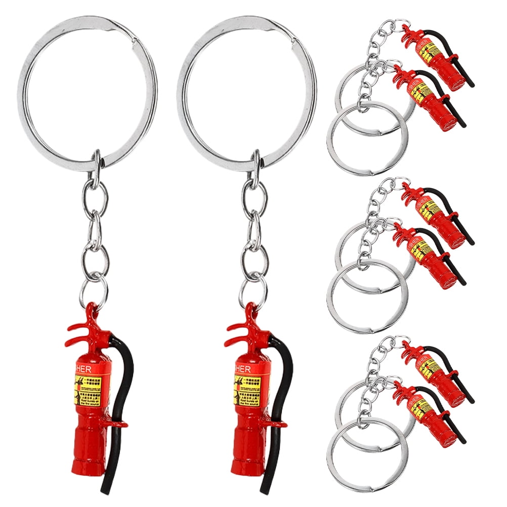 GAXIRE 8pcs Prayer Keychain Set Zinc Alloy Red Keyrings for Men Women ...