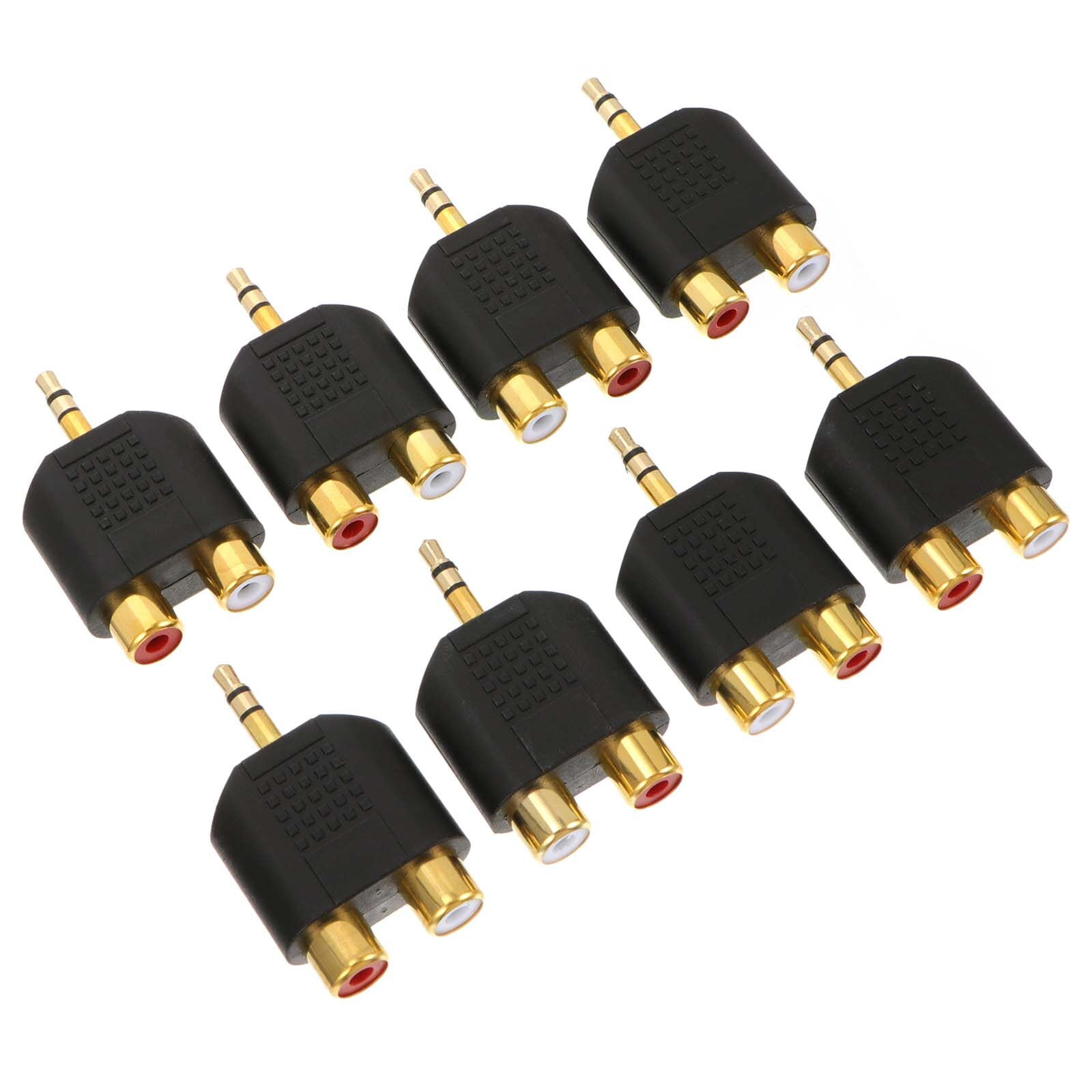GAXIRE 8pcs Male To Female Audio Splitter Connector Adapter For Tv ...