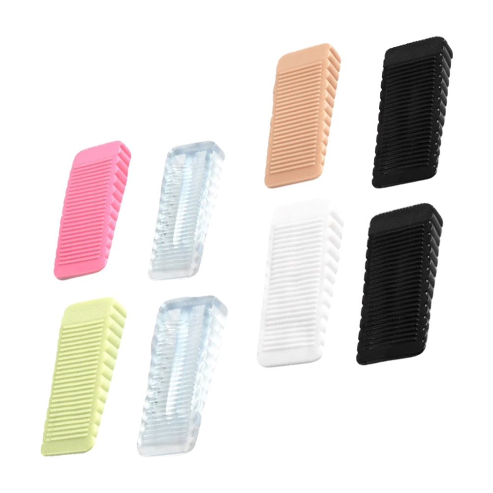 GAXIRE 8pcs Rubber Door Stopper Assorted Color Grooved Design for Home ...