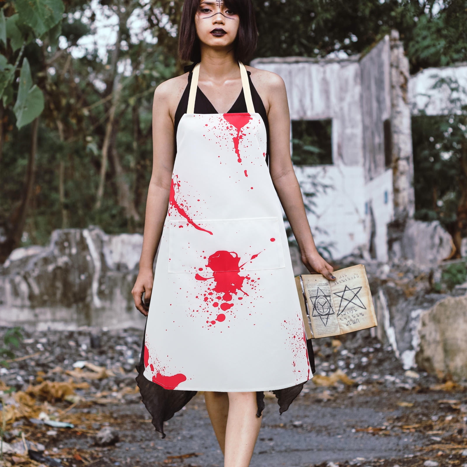 GAXIRE Apron 1Pcs Bloody Design For Women In Horror Themed Events ...