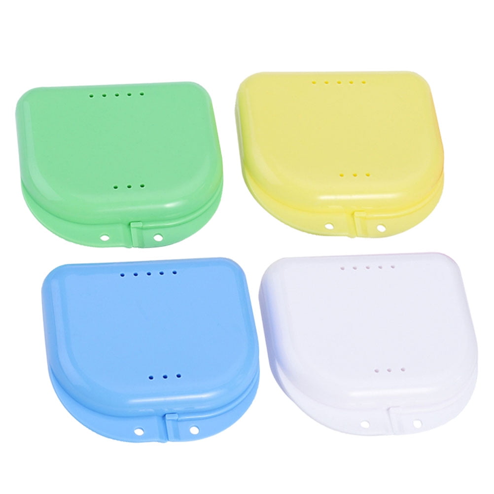 GAXIRE Assorted Color Dental Retainer Case with Mirror for Storing Oral ...