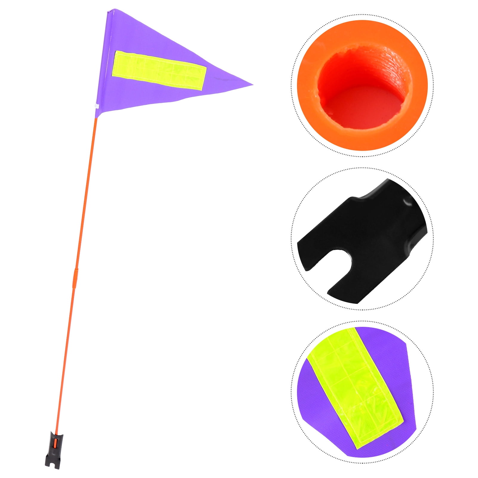 GAXIRE Bike Handlebar Flag Visibility Enhancement Safety Bike Flag ...