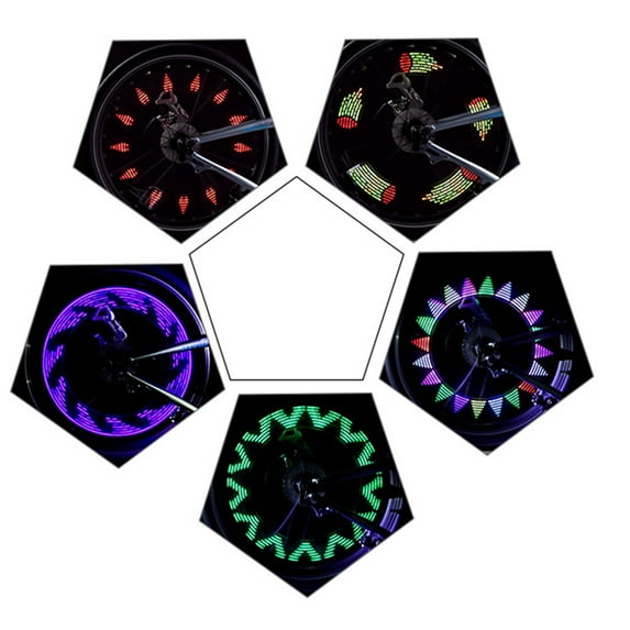 GAXIRE Bike Spoke Light LED with 30 Patterns Sensor Waterproof Premium ...