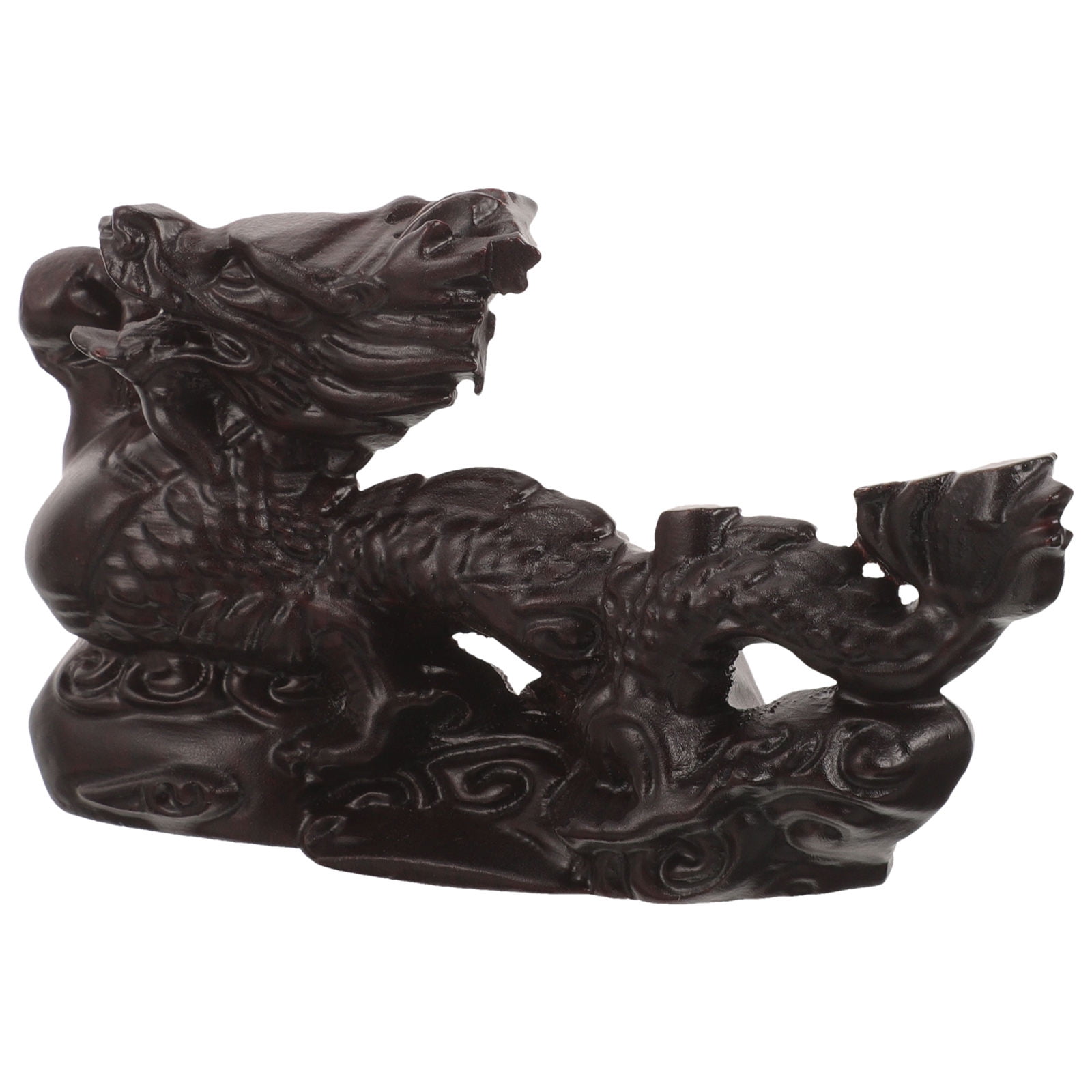 GAXIRE Chinese Dragon Figure Mini Wood Dragon Statue Wealth Symbol ...