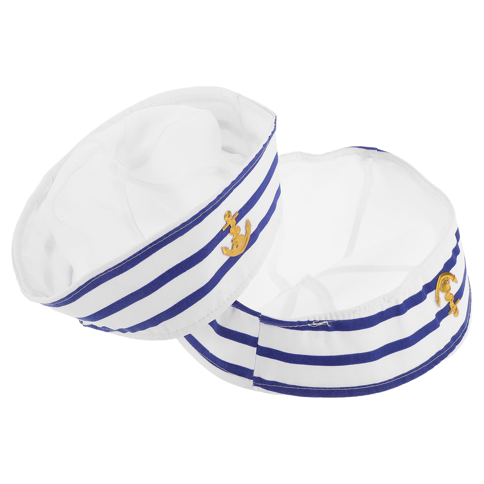 GAXIRE Costume Party Captain Hat 2Pcs Navy Sailor Style for Men Women ...