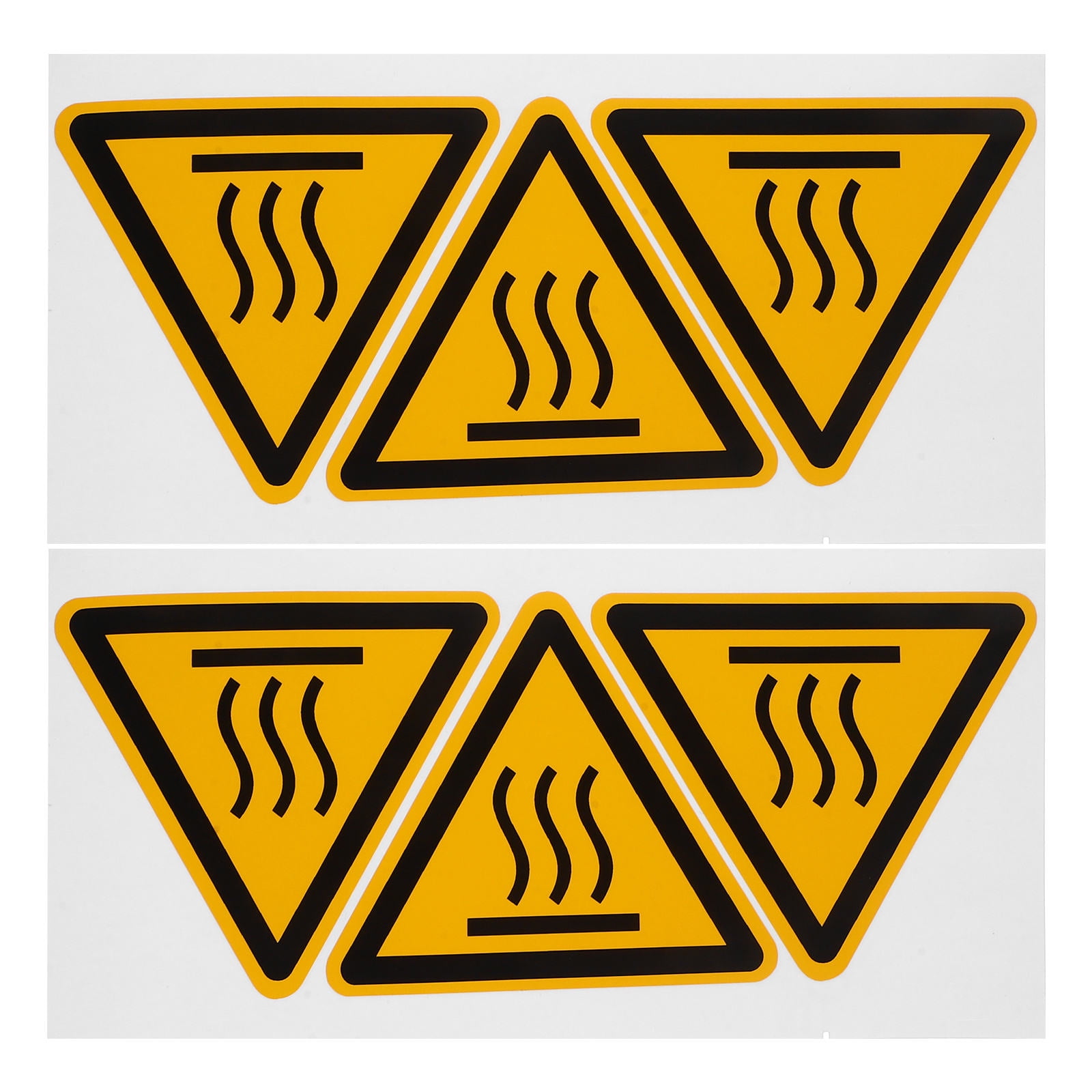 GAXIRE Hot Warning Label Stickers Self-Adhesive 6Pcs 3.9X3.5In ...