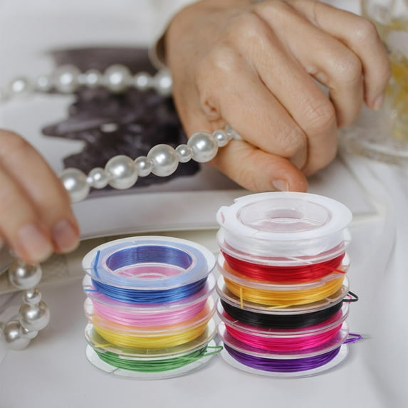 GAXIRE Elastic Thread for Bracelet Making Assorted Colors Durable and ...